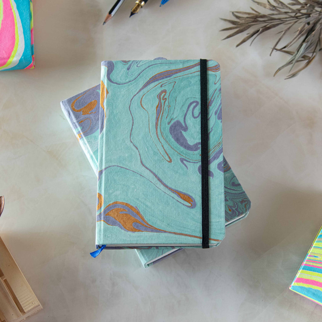 Hardbound Journal with Marbled Cover – CRAFT JUNKY